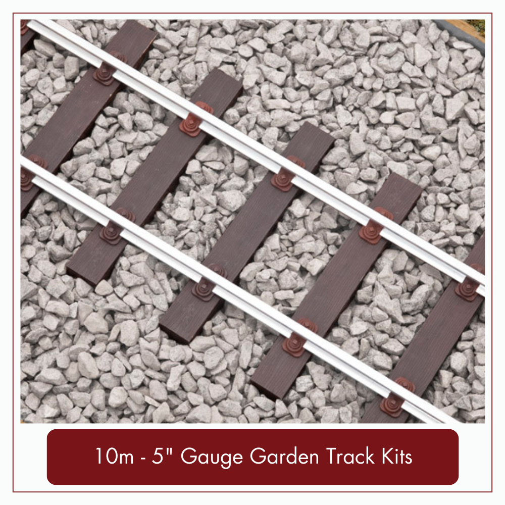 10m (32ft) - 5" Gauge Track Kit with 16mm ( 5/8" x 5/8") Aluminium Rail