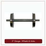 5" Narrow Gauge Wheels and Axle Set
