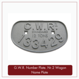 Wagon Number Plates