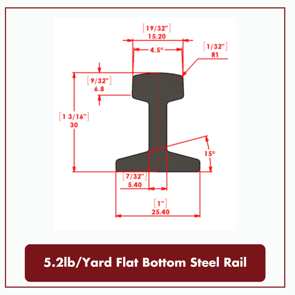 Miniature Railway Track Kit for 5.2lb/Yard Steel Rail
