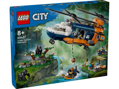 LEGO City 60437 - Jungleonderzoekers: helikopter bij de basis