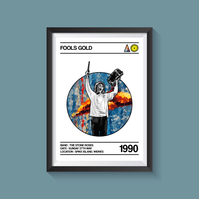The Stone Roses - Spike Island White A4 Print
