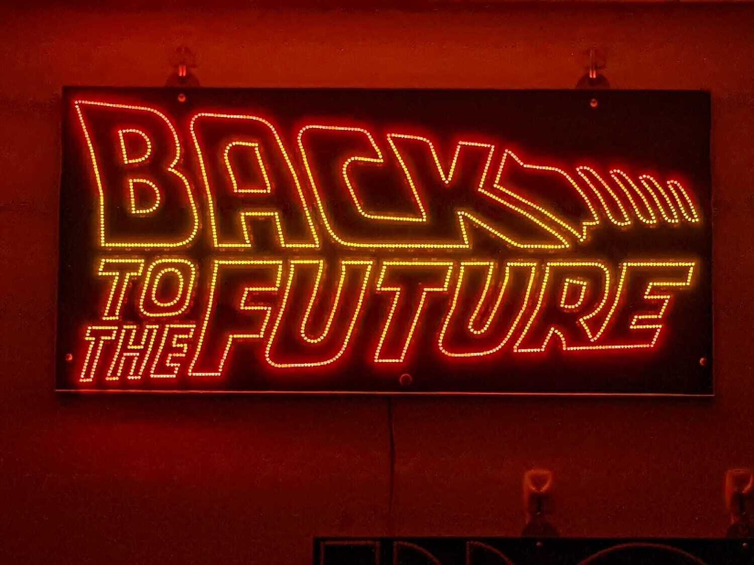 Back to the Future sign with over 2400 Individual LED's. Almost 19 ...