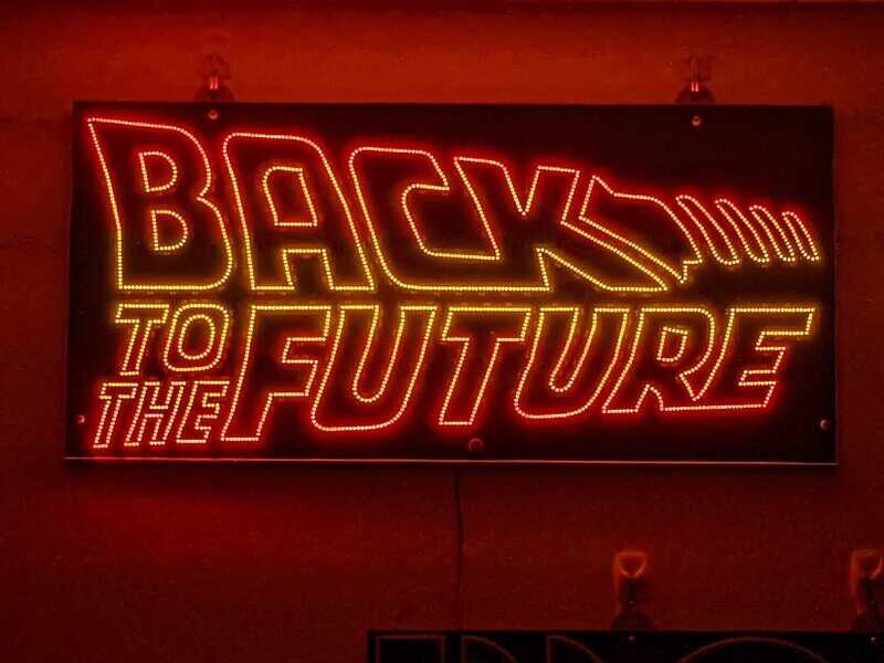 Back to the Future sign with over 2400 Individual LED's. Almost 19 ...