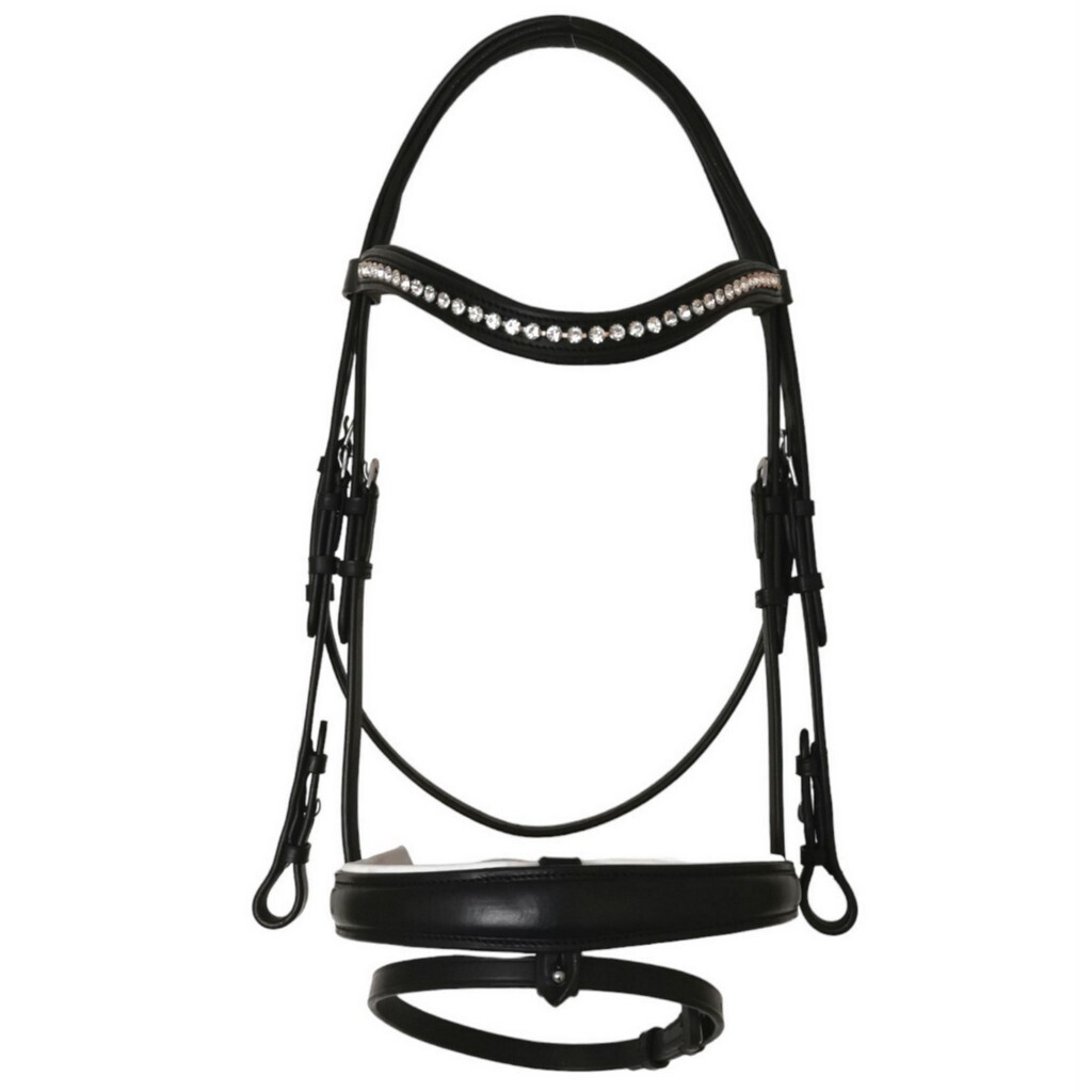 'RENO' - Convertible Bridle - white padded - with rubber grip reins - PONY