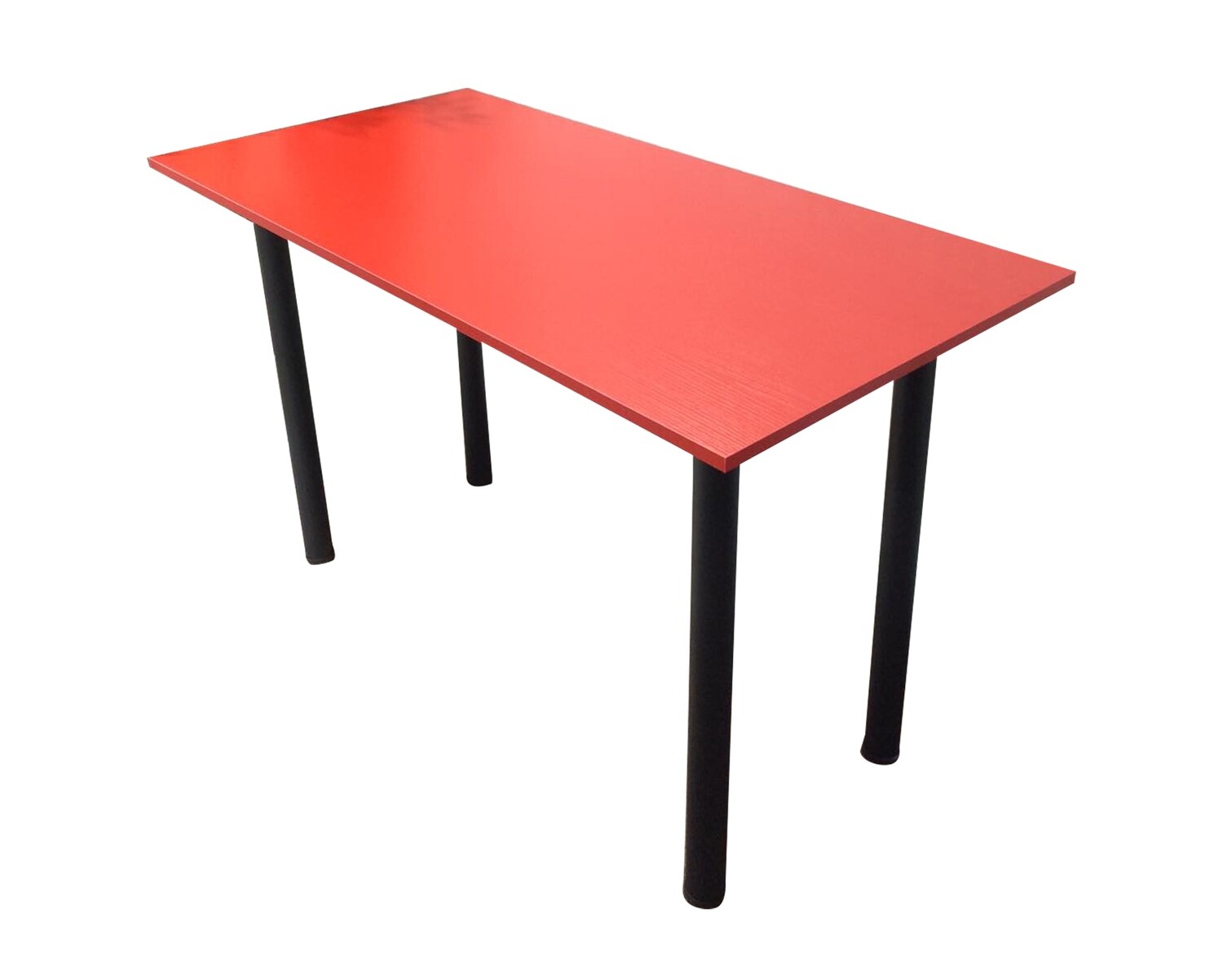 Ofix Desk 17 Desk w/ Round Base (Red Top, All White) (120x60)