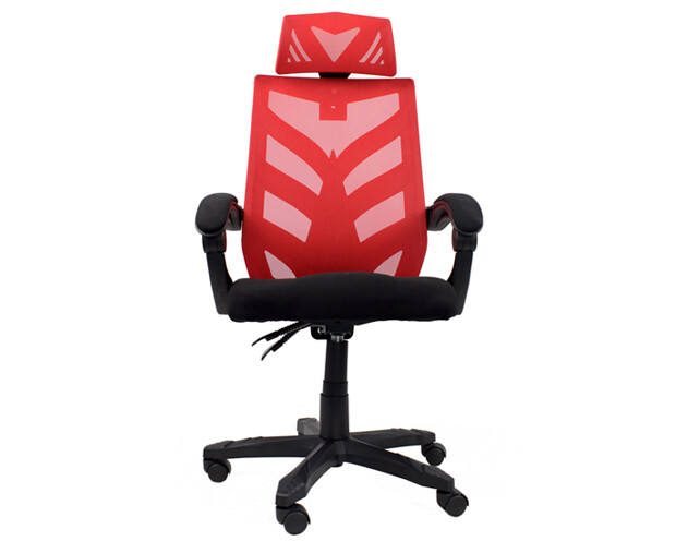 OFX Deluxe-25F High Back Mesh Gaming Chair with Foot Rest (Pink+White)