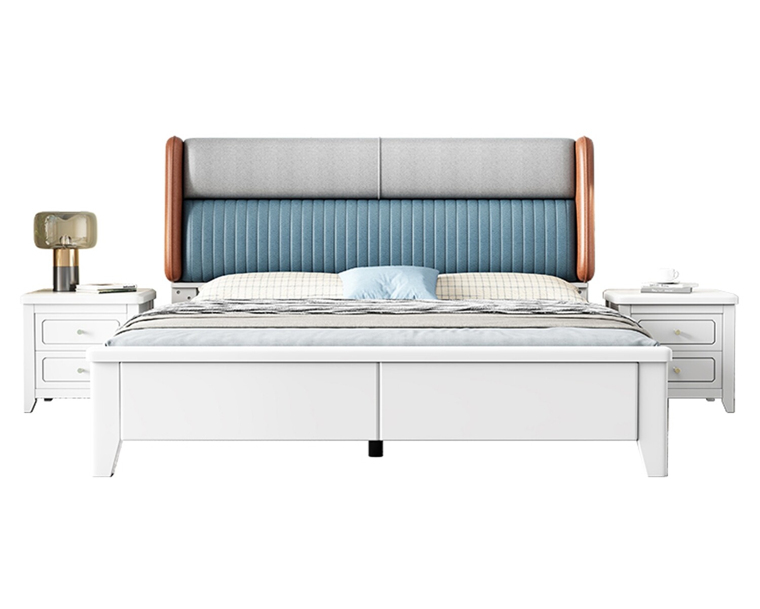 Flotti Dorcas Solid Thailand Rubberwood Bed Frame (Double) (Side ...