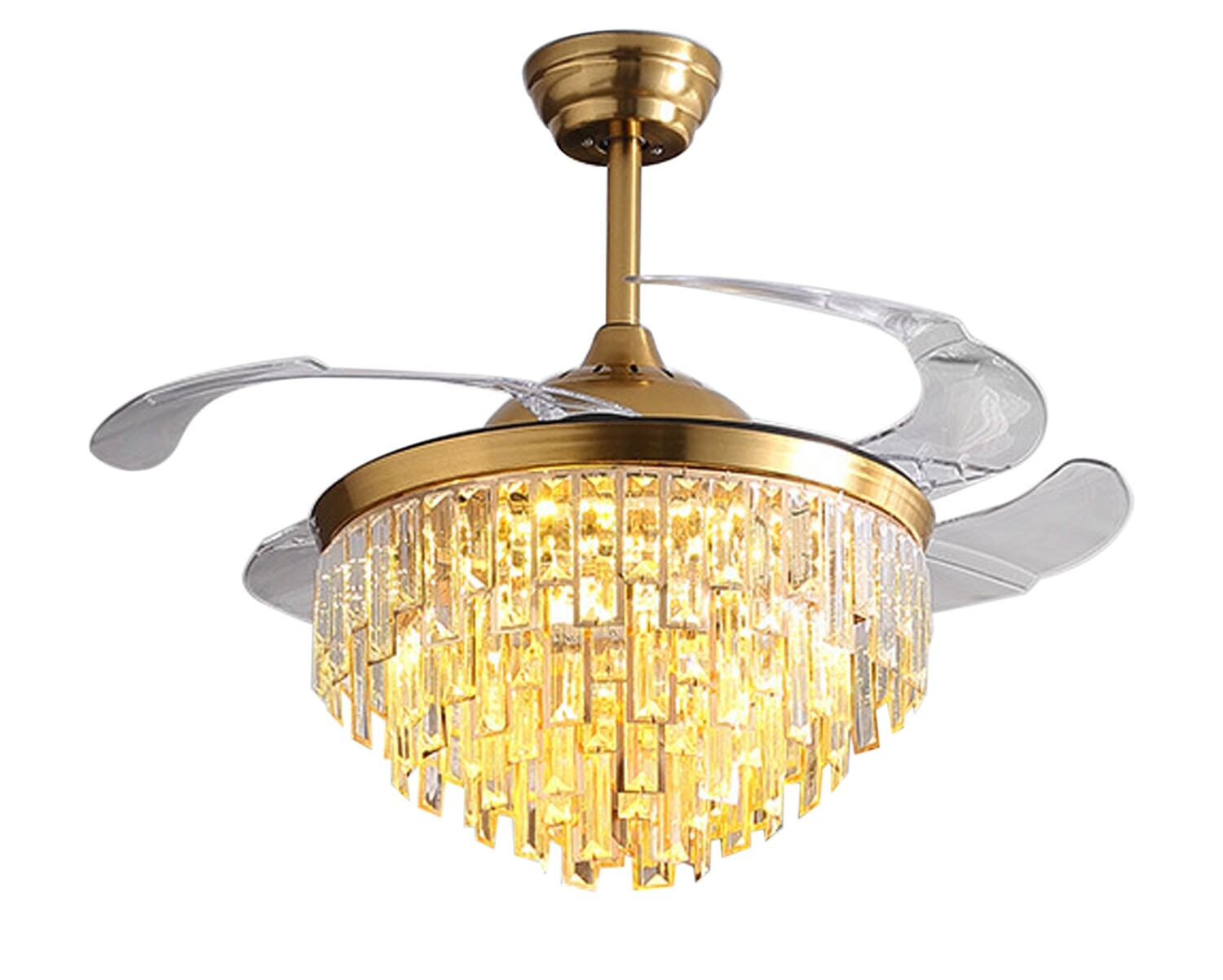 MYKE Ceiling Fan/ Chandelier (42") (Metallic Gold) (2 yrs Warranty)