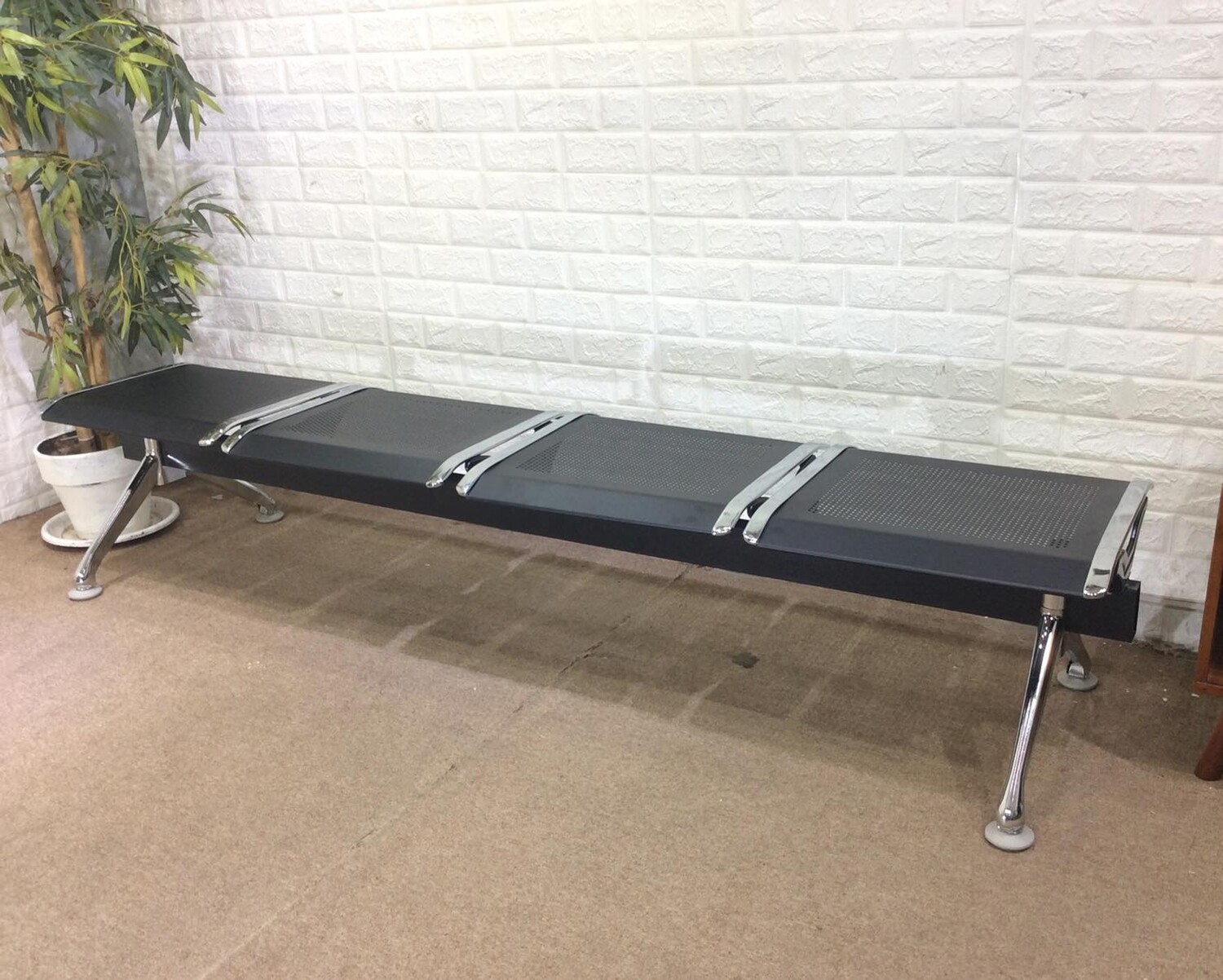 Ofix 4-Seater/ 5-Seater Steel Metal Airport Gang Chair (Without ...