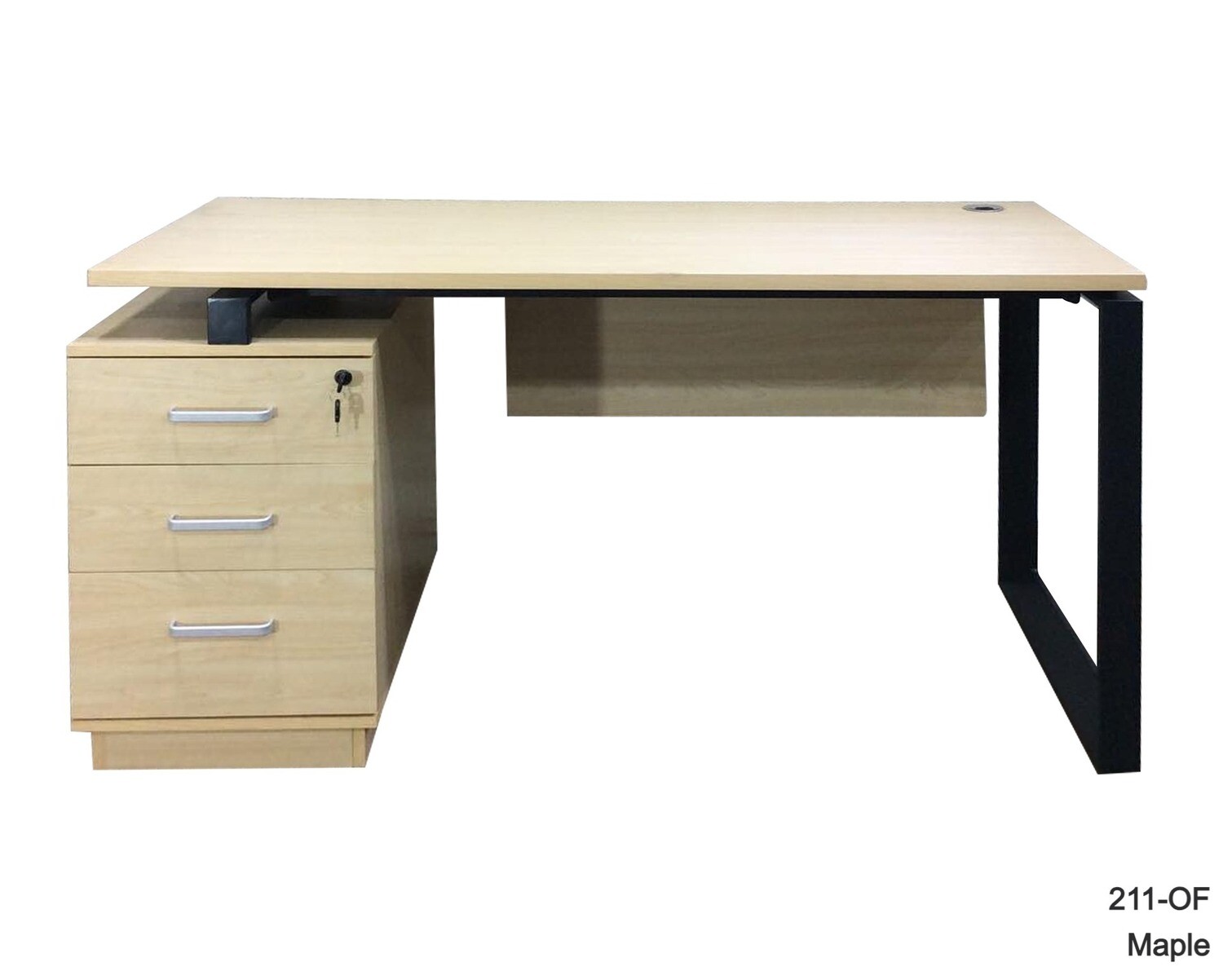 Ofix 211-OF Executive Table with Drawer (Natural Wooden, Maple, Teakwood)