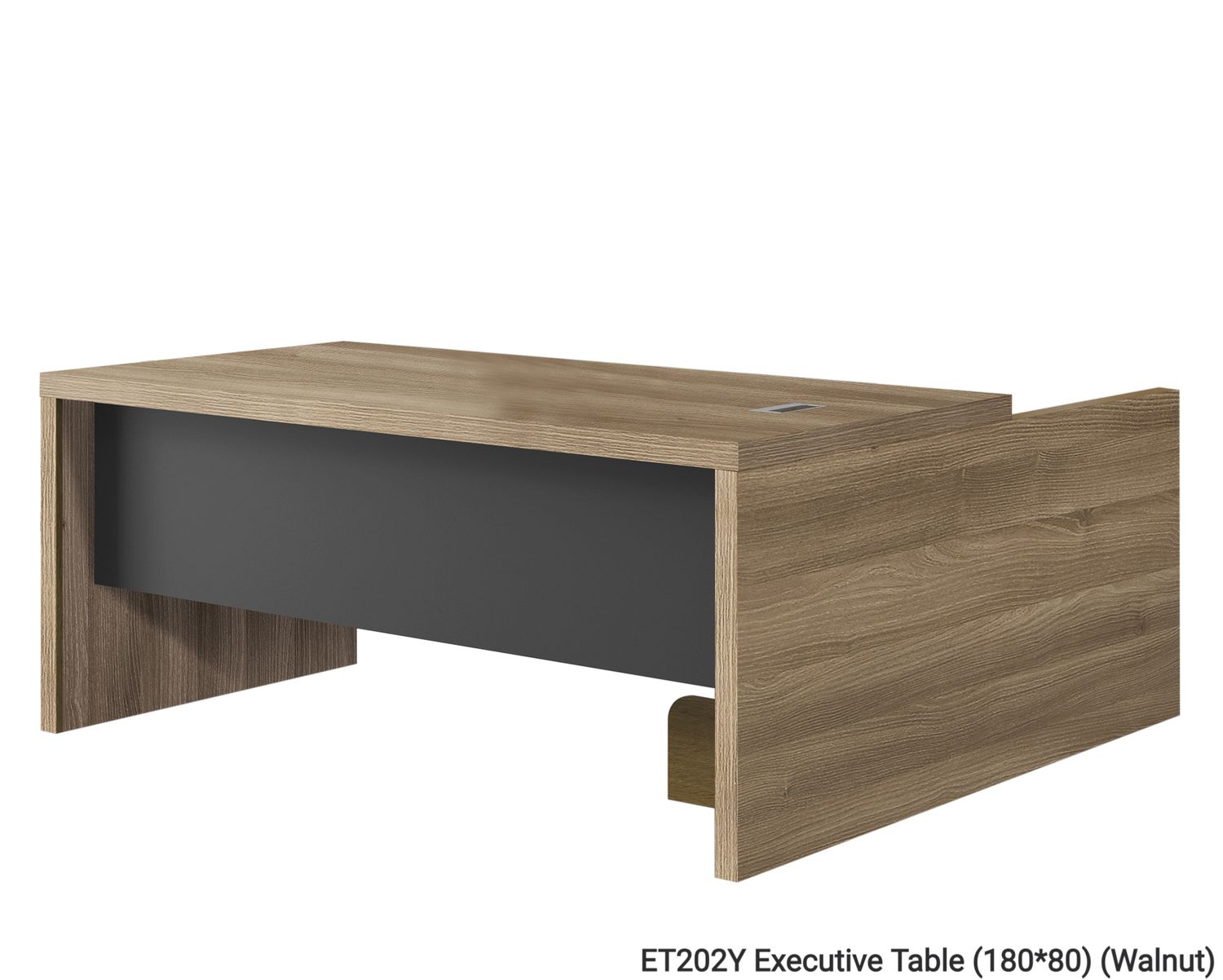 Ofix ET202Y Executive Desk with Side Cabinet (Walnut)