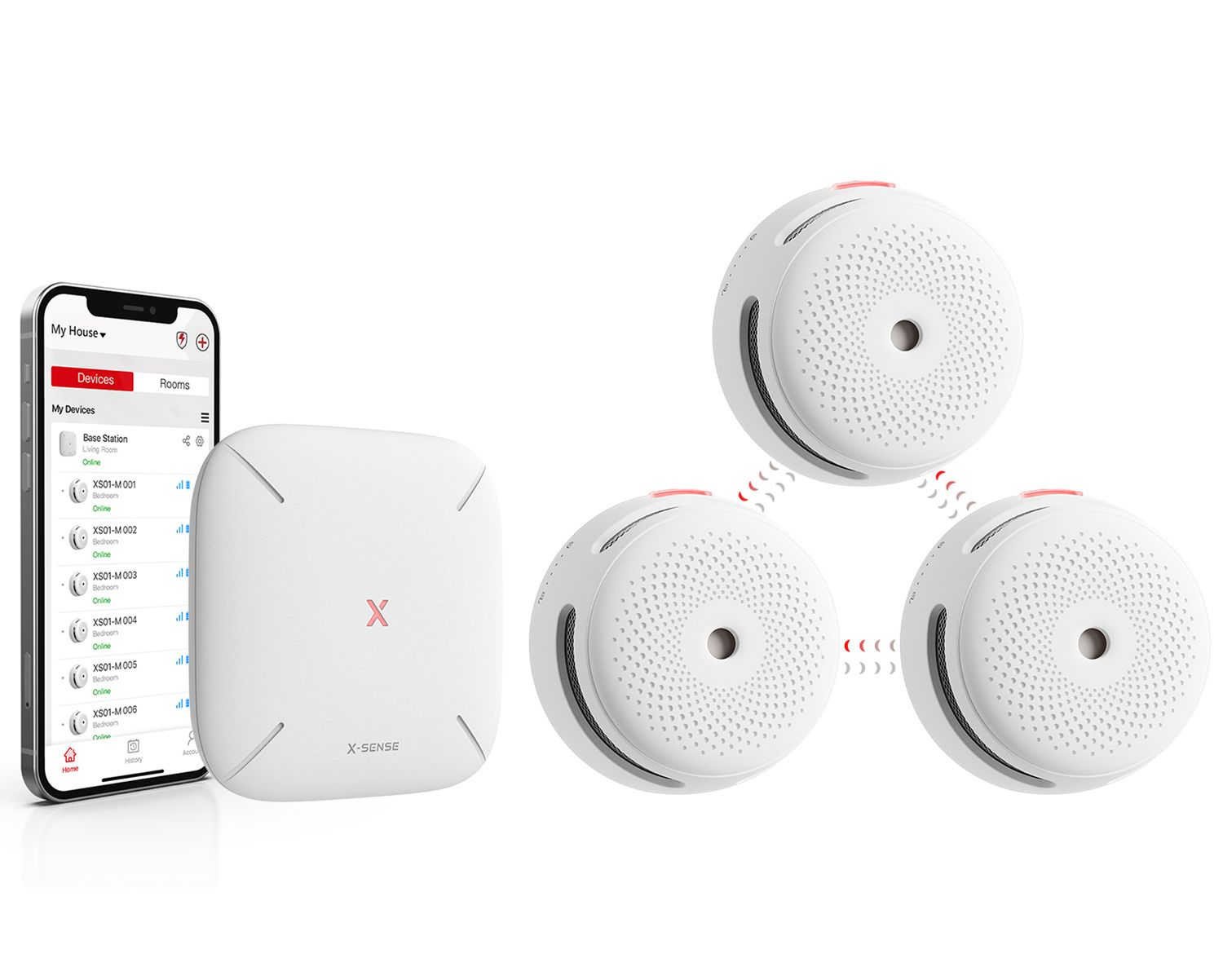 X-Sense FS31 Interconnected Smart Smoke Alarm Kit