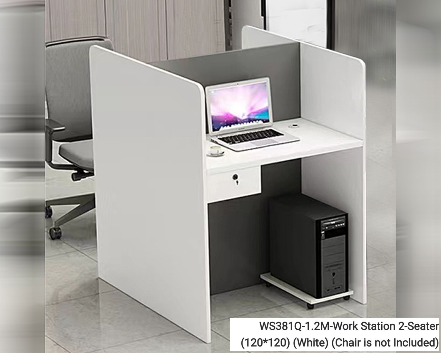 Ofix WS381Q Workstation Partition Cubicle with Fixed Drawer & CPU ...