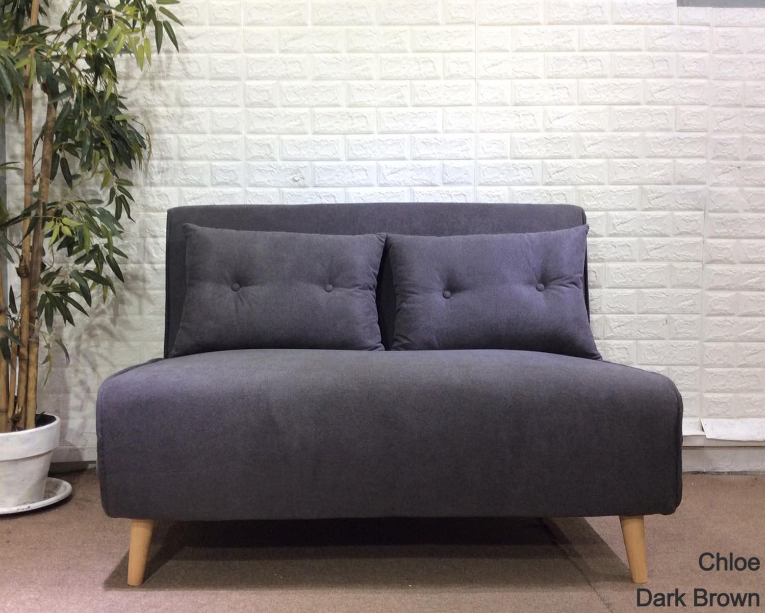 Flotti Chloe Sofa Bed Foldable Bed (Dark Brown)