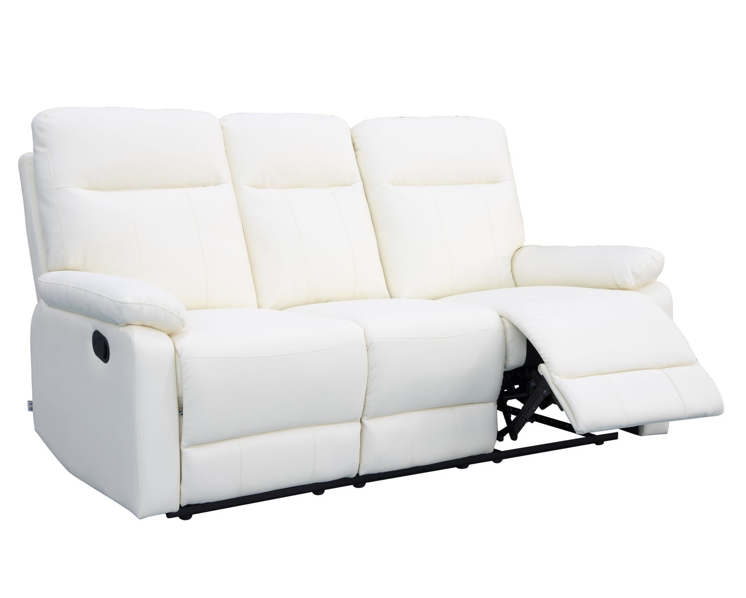 Flotti Megara 3-Seater PU Leather (Manual Recliner) (Beige)