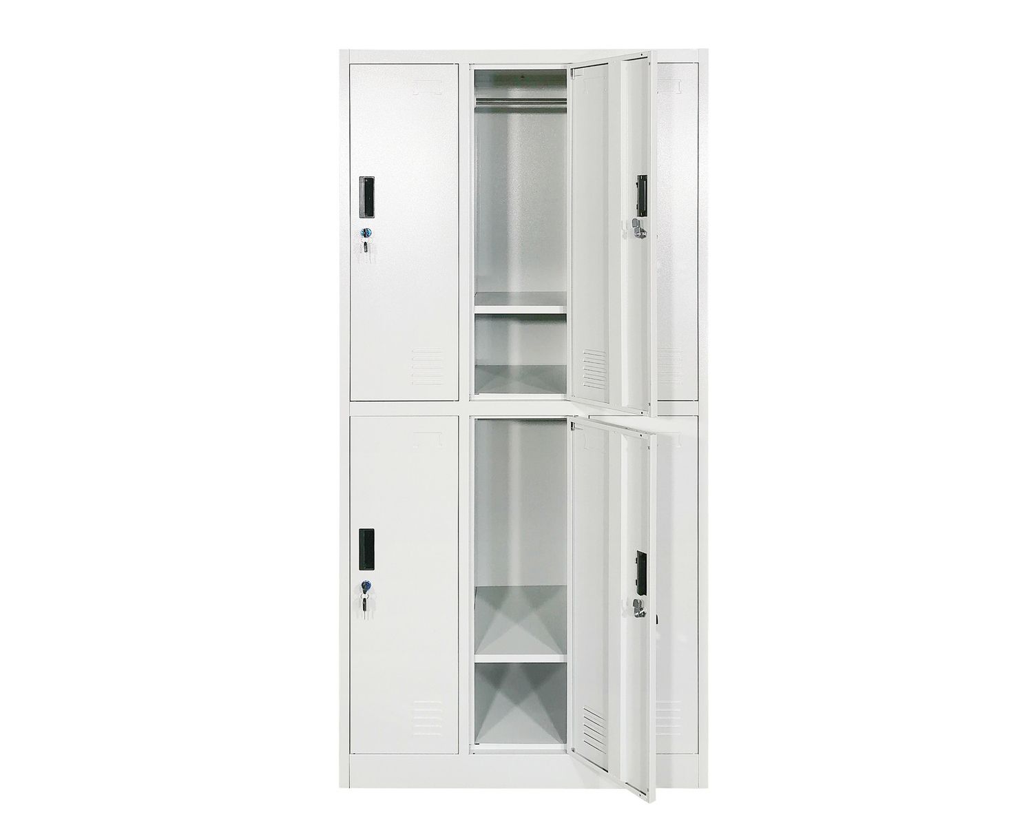 Ofix 6-Door Steel Locker Cabinet (White, White+Dark Grey, Dark Grey ...