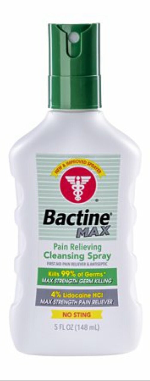 BACTINE MAX SPRAY BOTTLE WITH 4% LIDOCAINE 5 OZ
