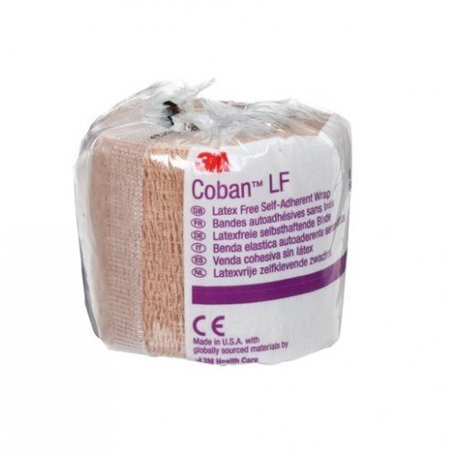 3M COBAN LF LATEX FREE SELF ADHERENT ELASTIC WRAP TAN COLORED