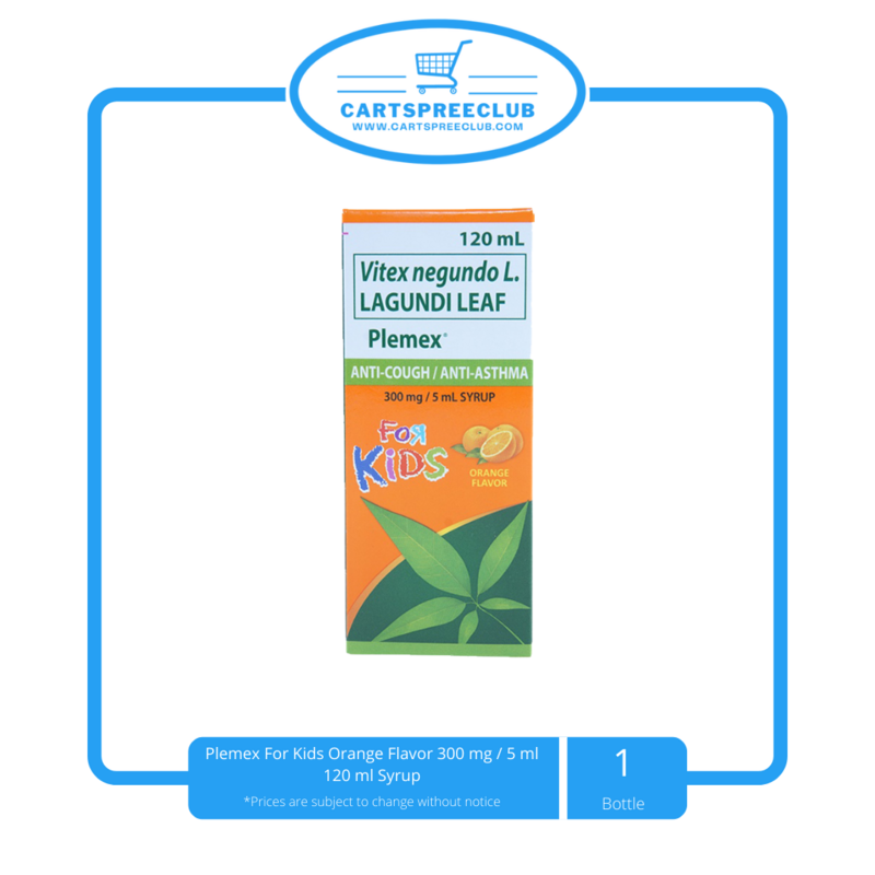 Plemex For Kids Orange Flavor 300 mg / 5 ml 120 ml Syrup