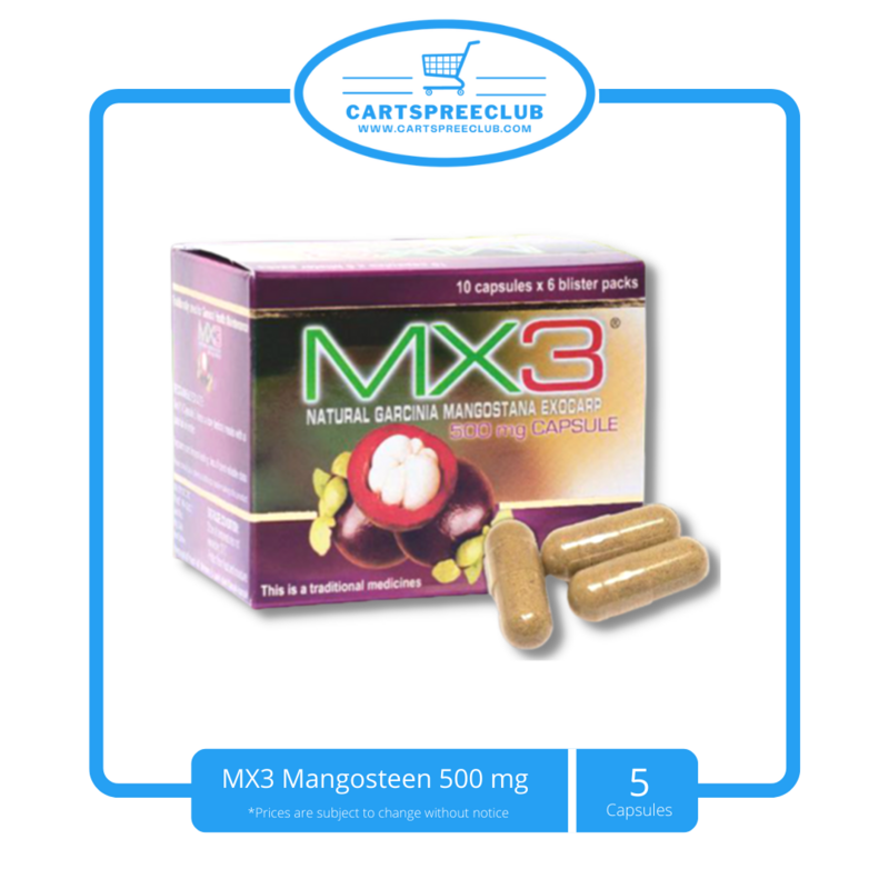 MX3 Mangosteen 500 mg (5 Capsules)