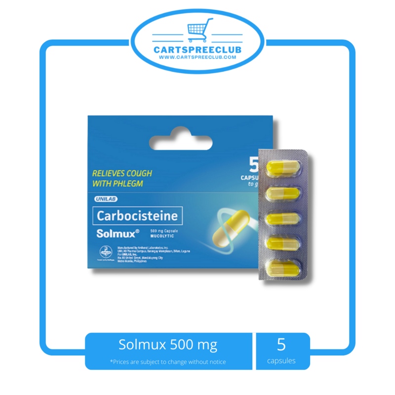 Solmux 500 mg 5 Capsules