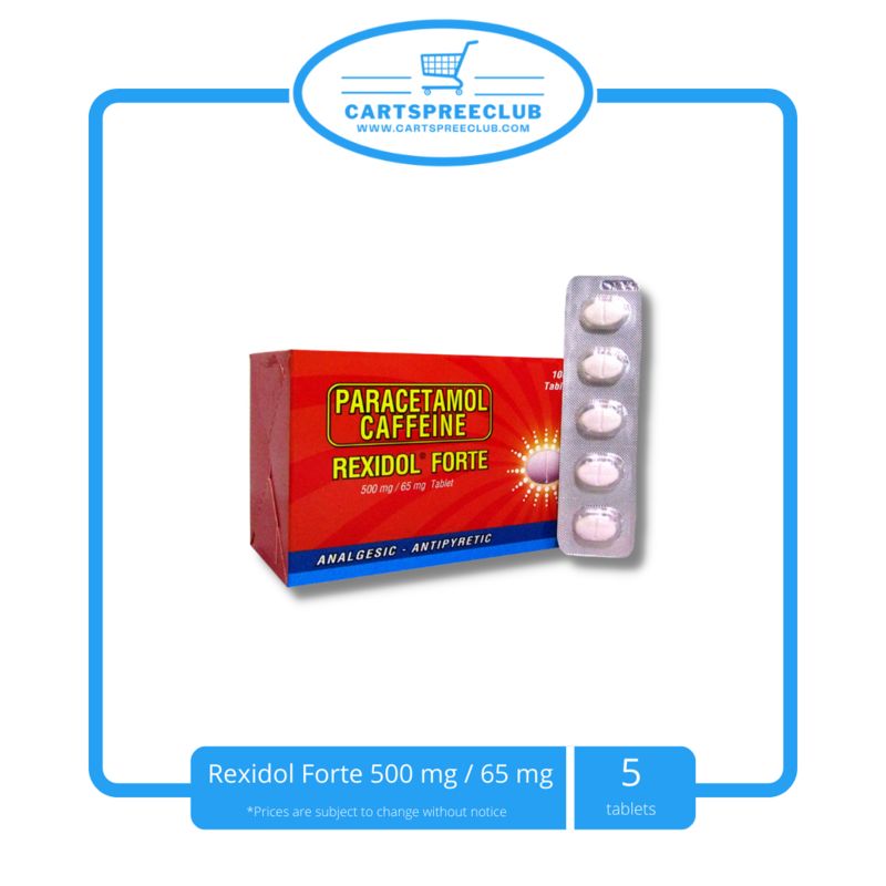 Rexidol Forte 500 mg / 65 mg (5 Tablets)