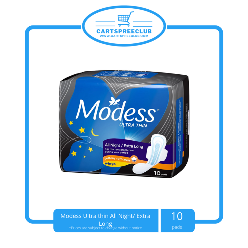 Modess Ultra thin All Night/ Extra Long 10's