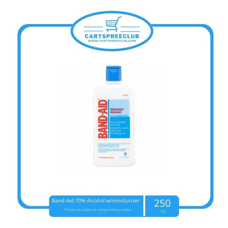 Band-Aid 70% Alcohol w/moisturizer 250ML