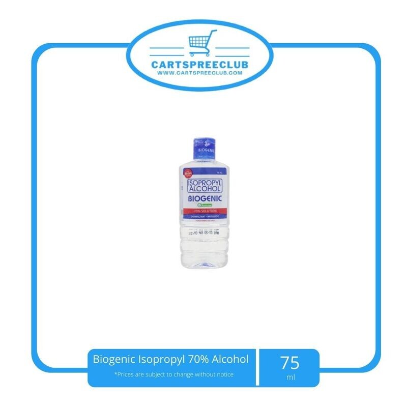 Biogenic Isopropyl 70% Alcohol 75ML