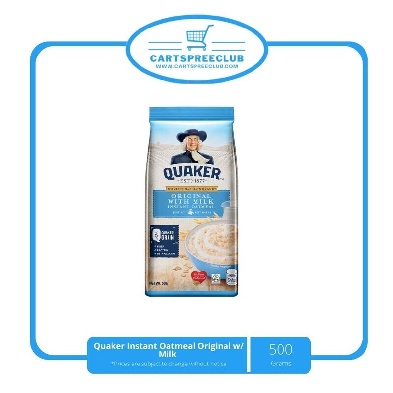 Quaker Instant Oatmeal Original w/ Milk 500g