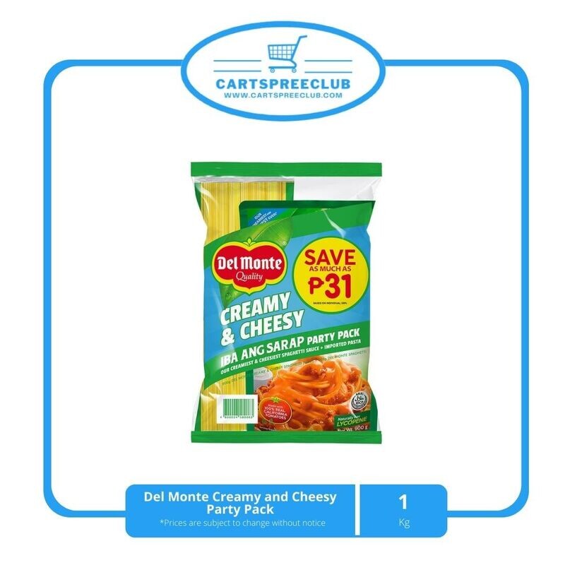 Del Monte Creamy and Cheesy Party Pack 1 kg Spaghetti and 1 kg ...