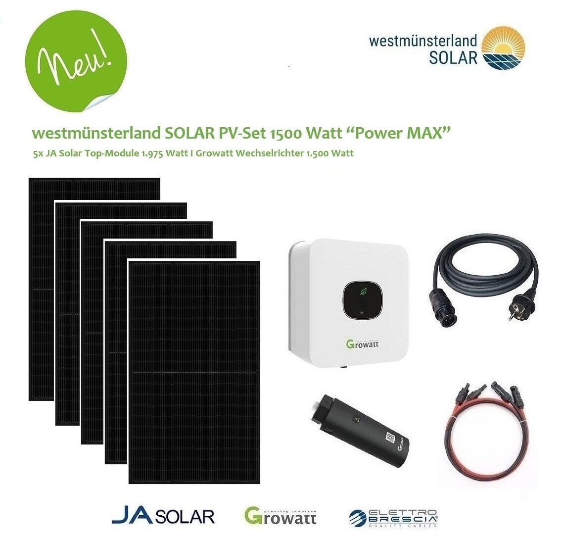PV-Set / Micro-Solaranlage 1500 Watt / 1975 Watt „Power MAX“ +++NEU