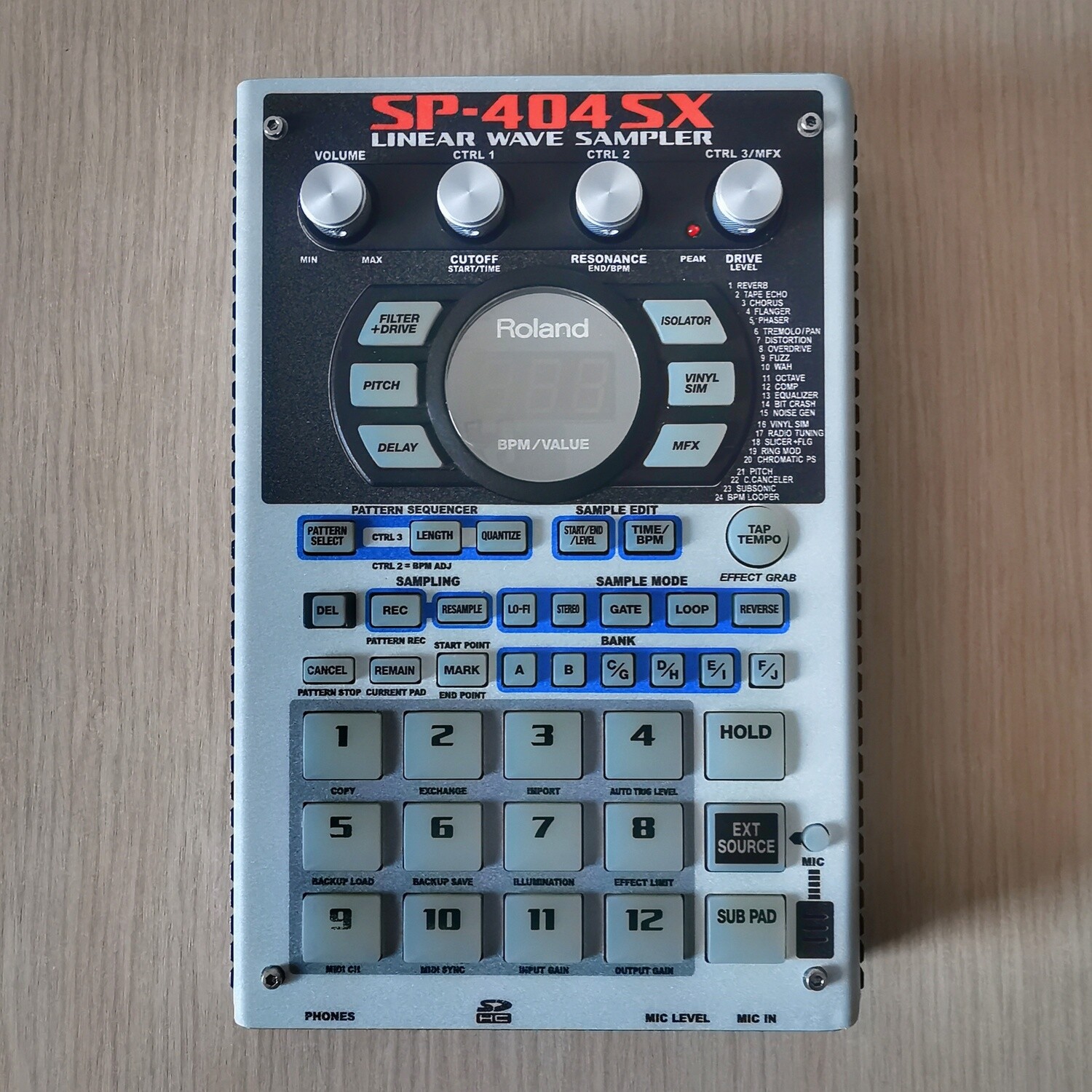 METAL FACEPLATE FOR ROLAND SP-404SX (AKAI MPC 60MK2 STYLE)