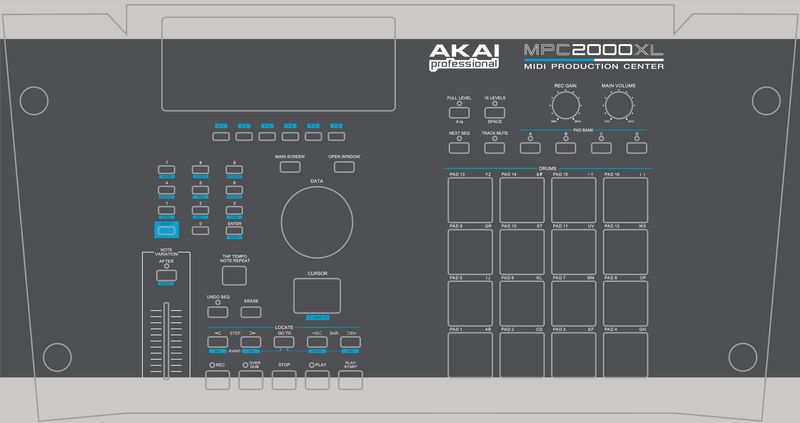 Skin for AKAI MPC 2000XL - E-mu SP-1200 style (DIGITAL files ONLY)