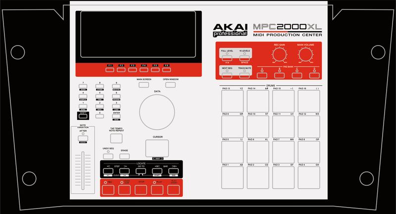 Skin for AKAI MPC 2000XL - Boss SP-303 style (DIGITAL files ONLY)