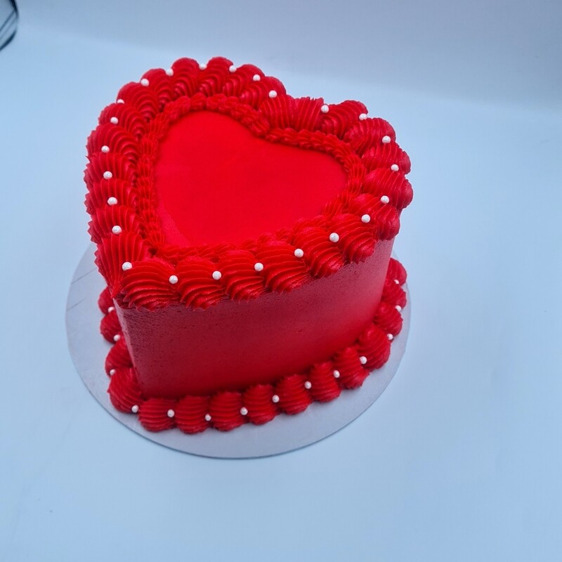 Red Heart Cake