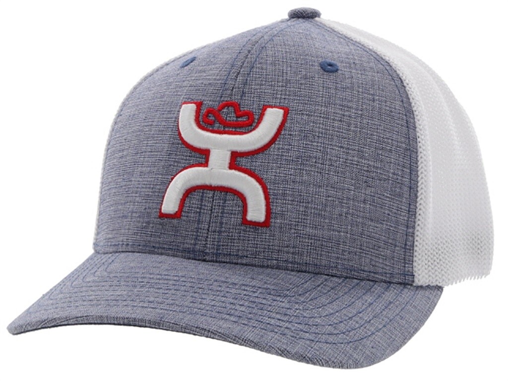 HOOEY "Coach" Hooey Denim / White 5-Panel Flexfit with White / Red ...