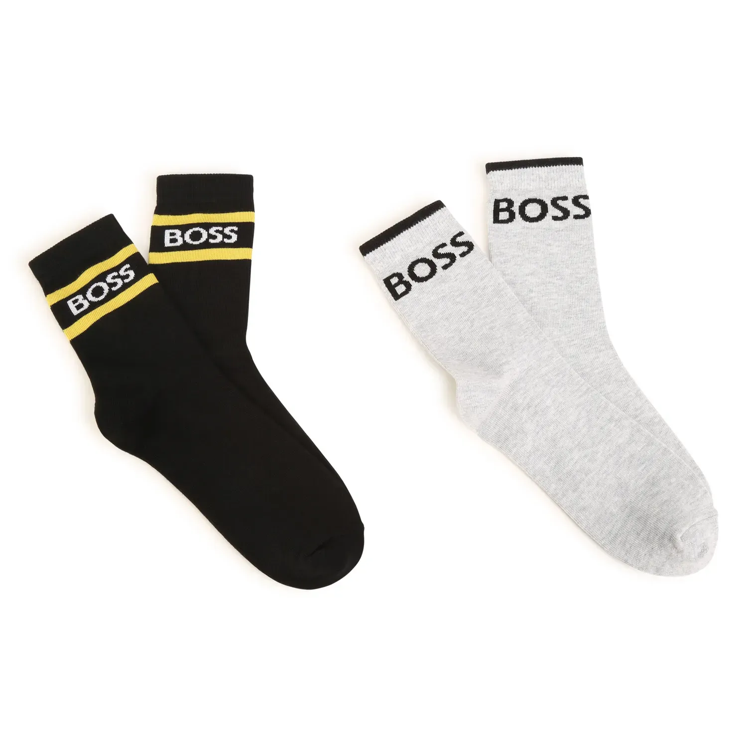 Hugo Boss Boys J10407 09B 2Pc Sock Set Black Or Grey Boss Logo ...