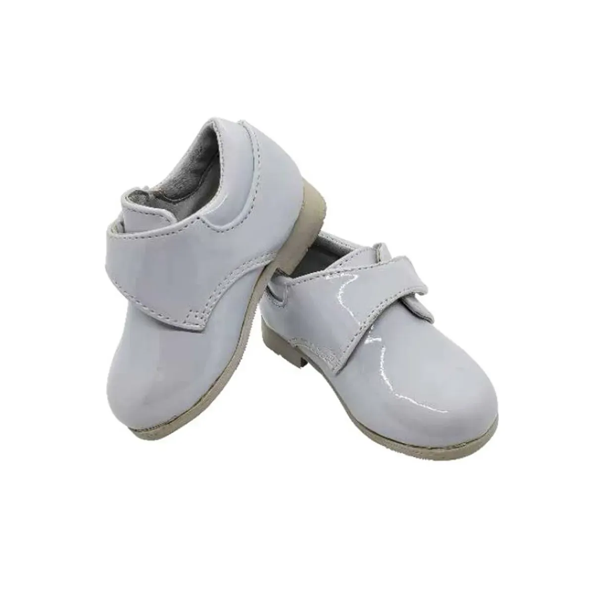 Tendertoes Boys Shoe White Patent Velcro Closure Tender Toes Size 2-7 ...