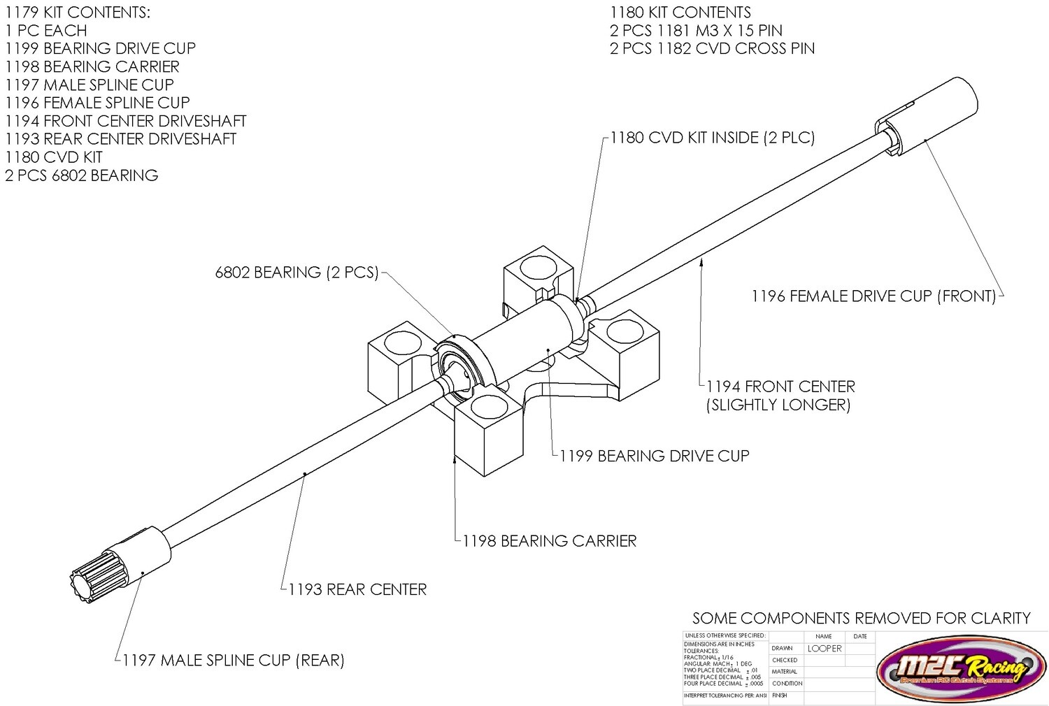 M2C1290 XR SERIES CENTER DRIVE KIT – Eastern RC