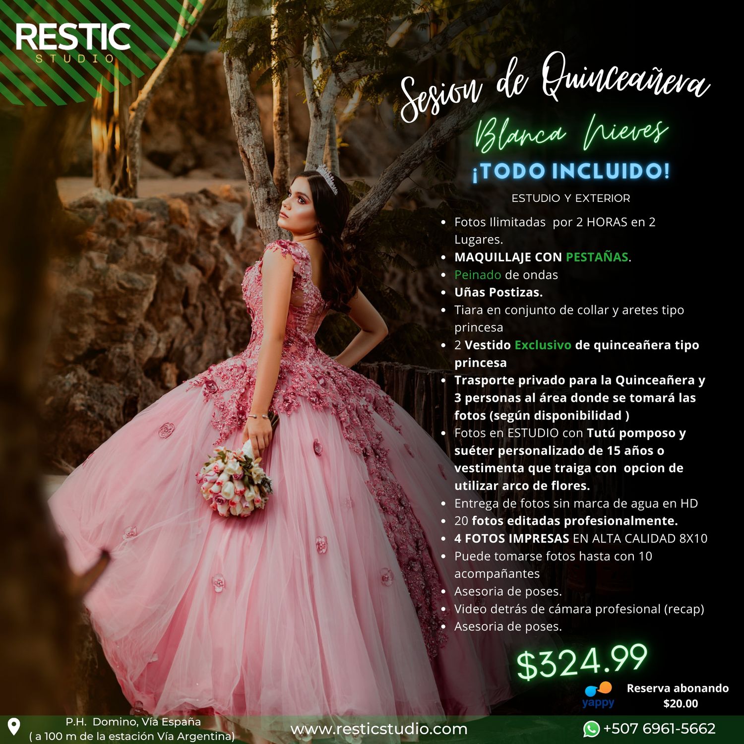 SESION DE 15 AÑOS MAGICAL PRINCESS (TODO INCLUIDO)