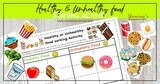 Healthy and unhealthy food Sorting Activity Pack