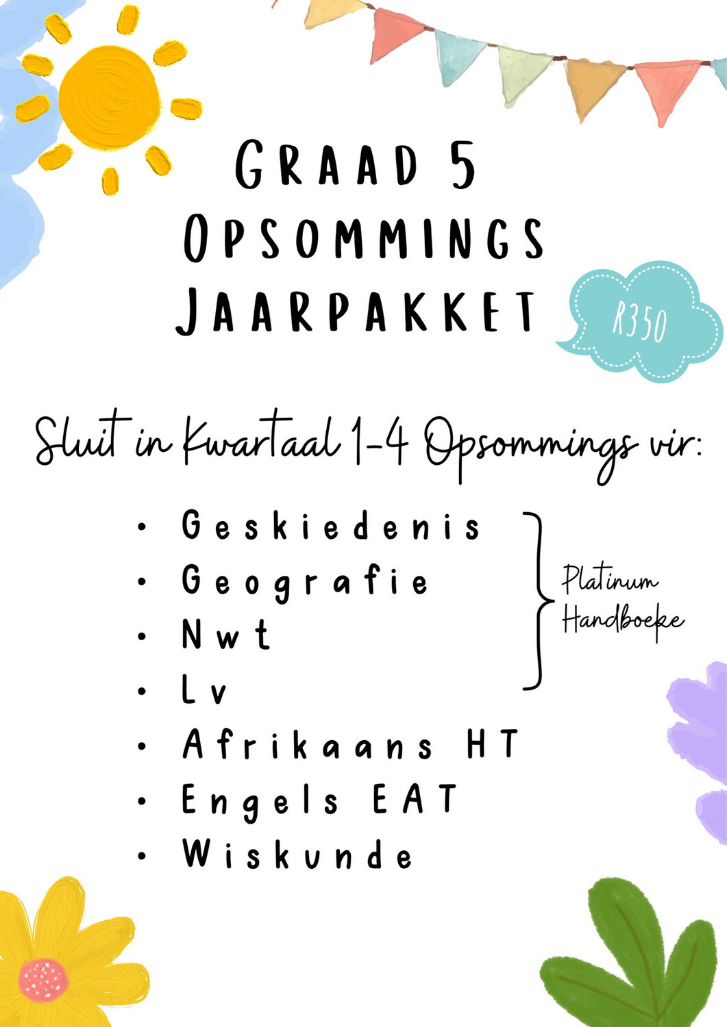 Graad 5 Opsommings Jaarpakket