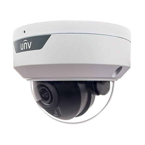 UNV 8MP 4K UltraHD Weatherproof Vandal Dome IP Security Camera with a 2.8mm Fixed Lens and a ...