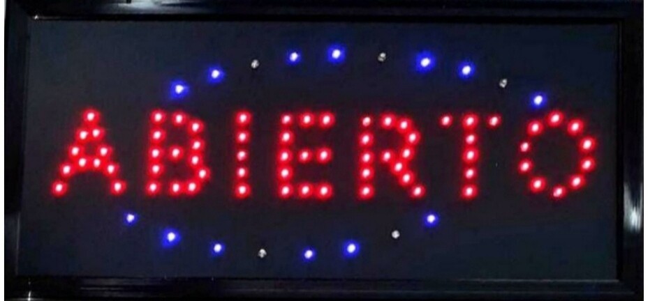 Cartel "ABIERTO"