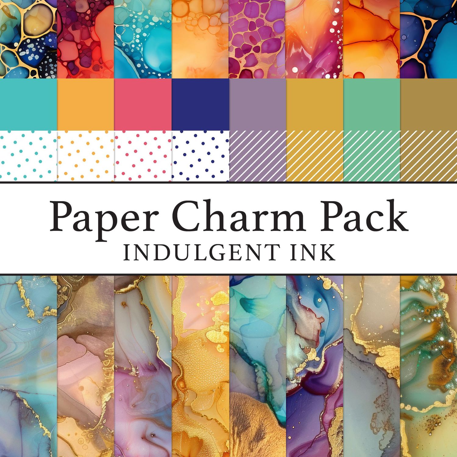 Paper Charm Pack Indulgent Ink Digital Kit