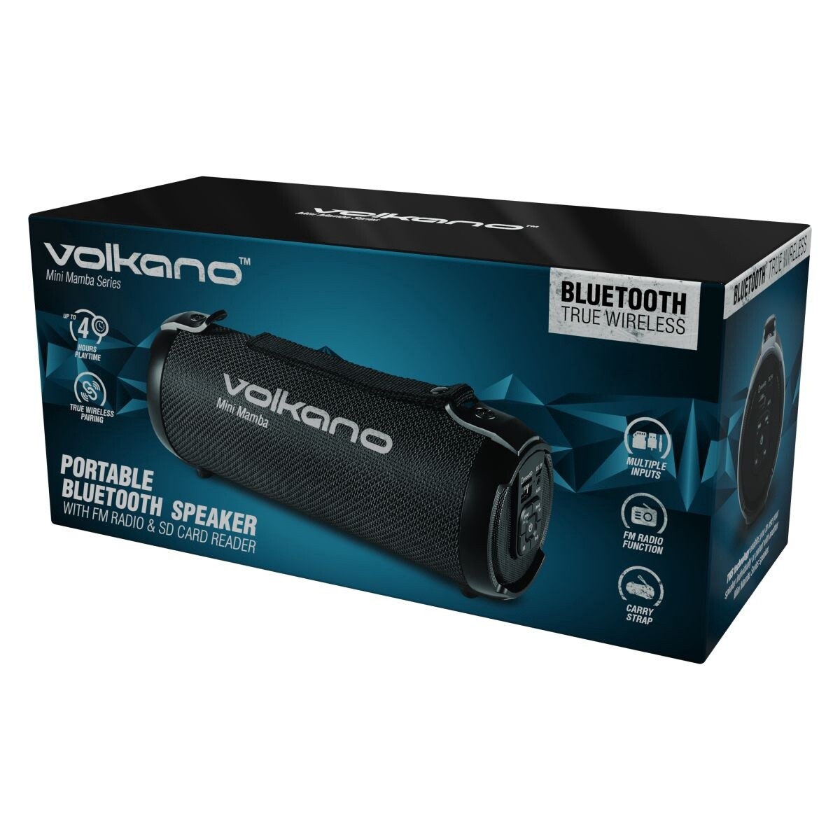 Volkano Mini Mamba Series Bluetooth Speaker - Black