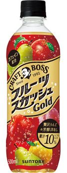 Suntory, Boss, Craft Boss, Fruits Squash Gold, Sparkling, 500ml