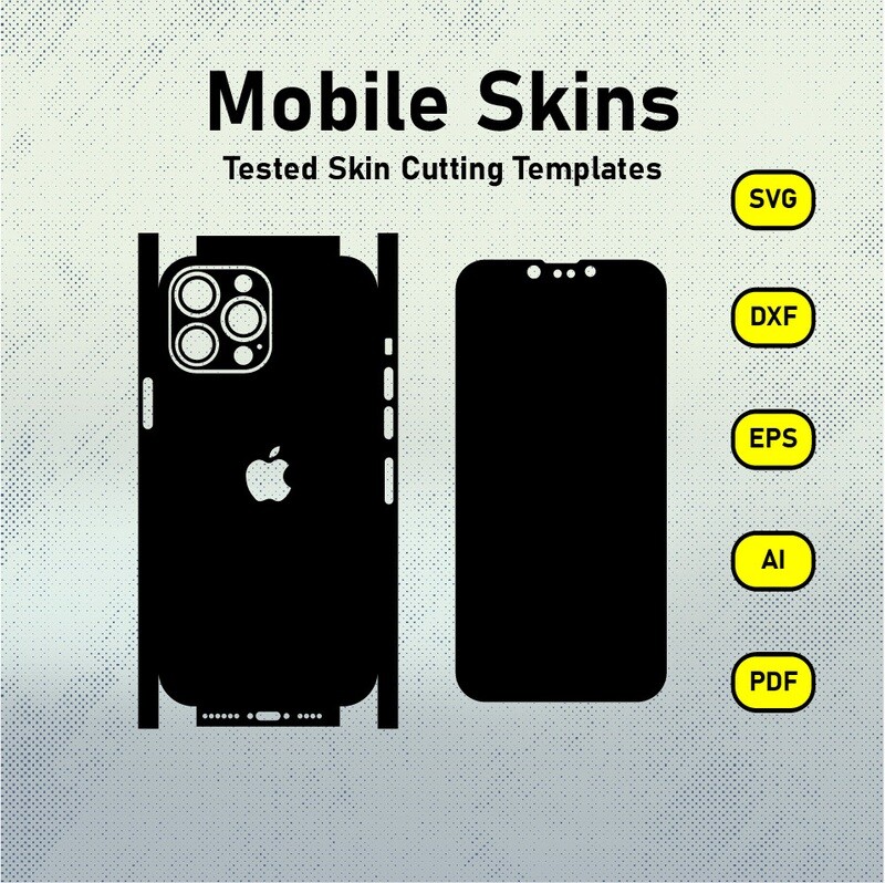 Vinyl Ready Vector Cut File Templates for phone Skins in AI, SVG, DXF ...